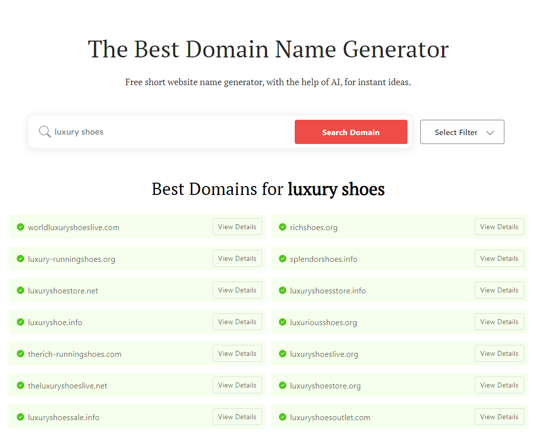 Shoe Store Name Generator DomainWheel