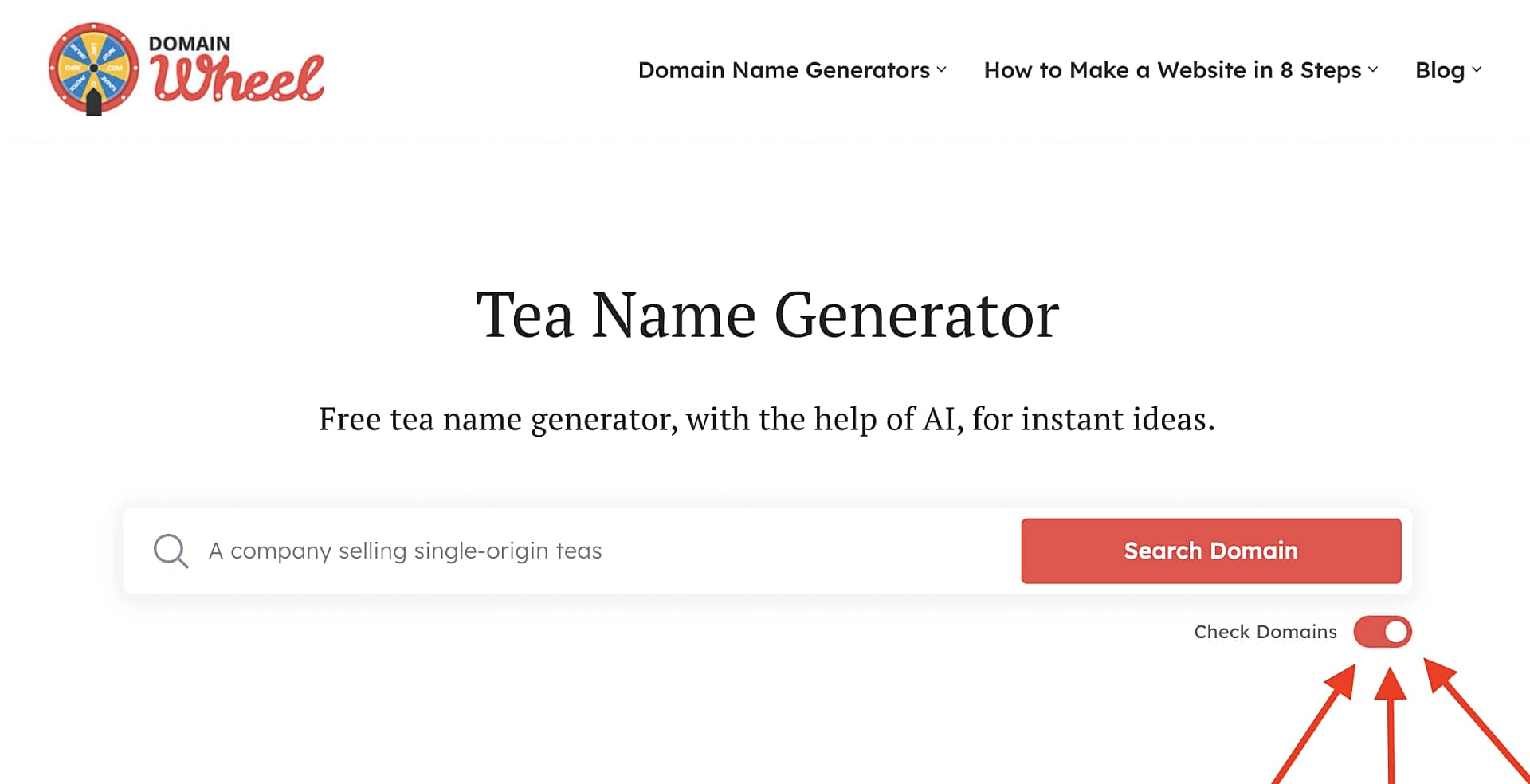 Free AI Tea Name Generator and Ideas - DomainWheel