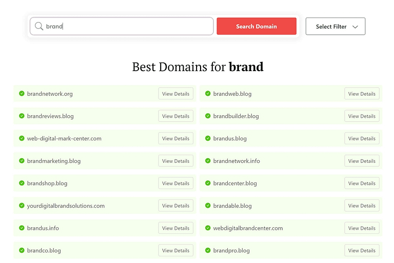 AI Domain Name Generator (Instant Ideas, no Ads) - DomainWheel