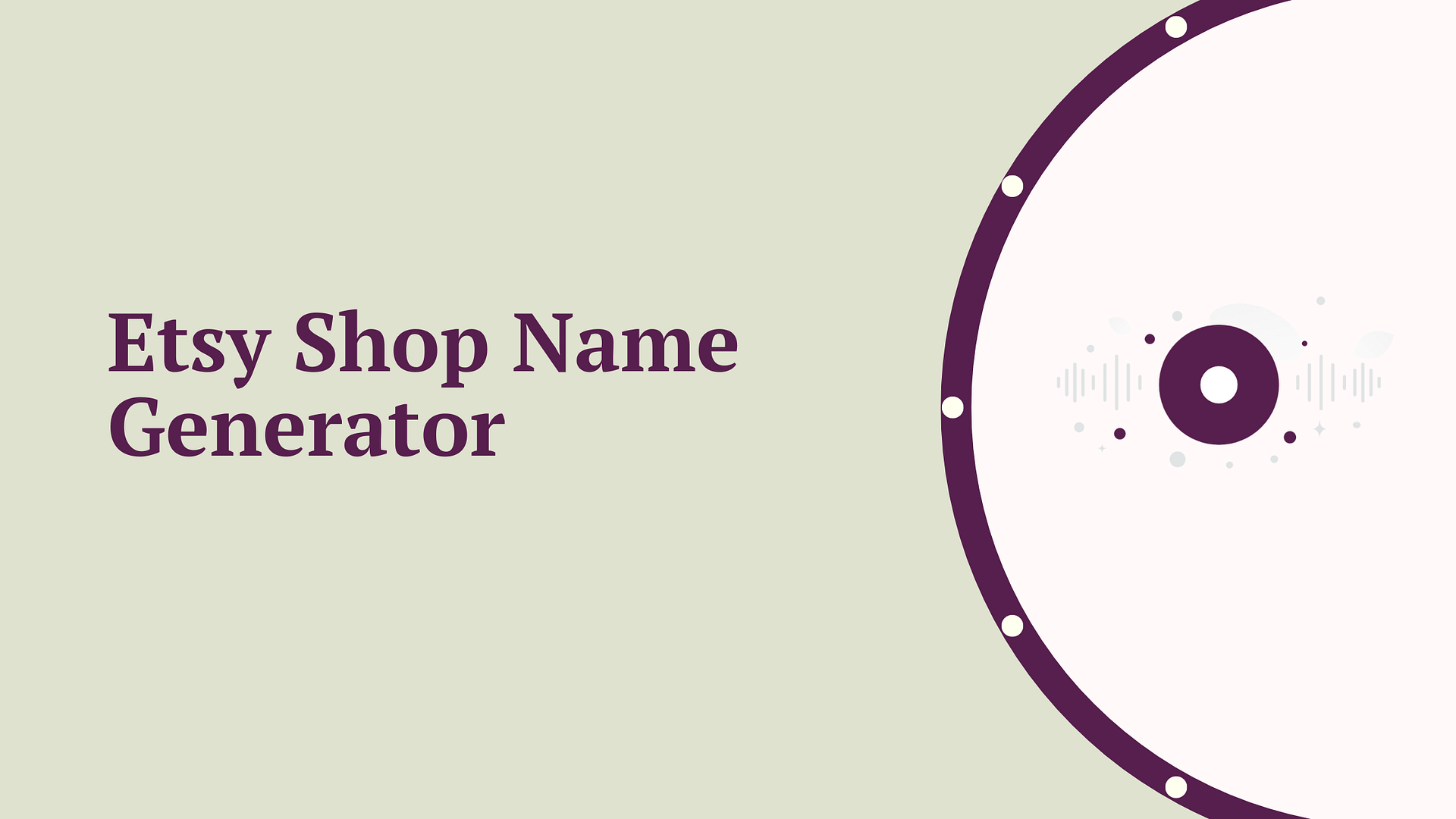 Etsy Shop Name Generator Etsy Shop Name Generator