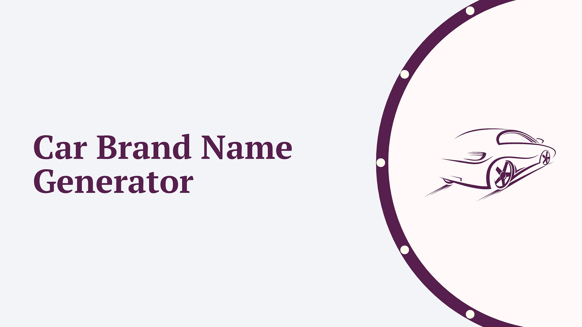 Free AI Car Brand Name Generator - DomainWheel