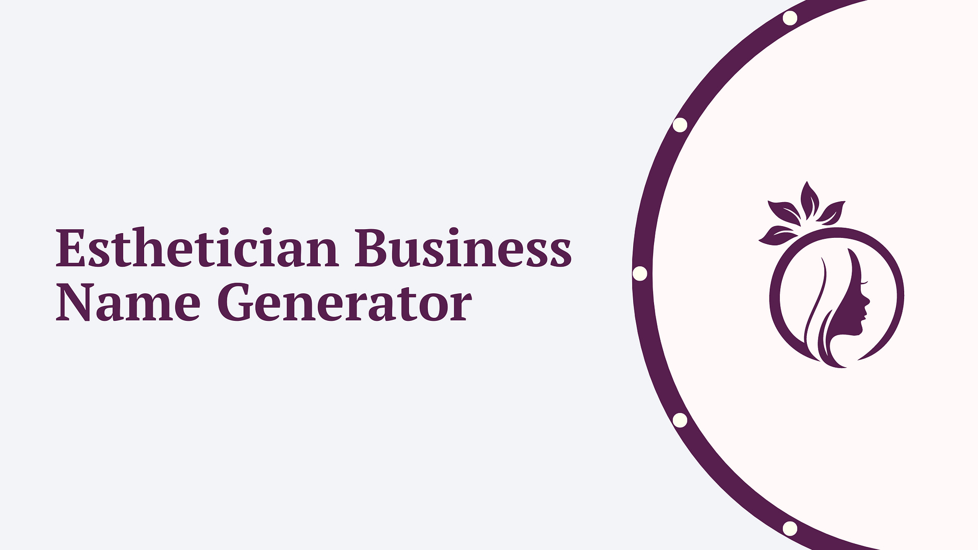 Free AI Esthetician Business Name Generator - DomainWheel