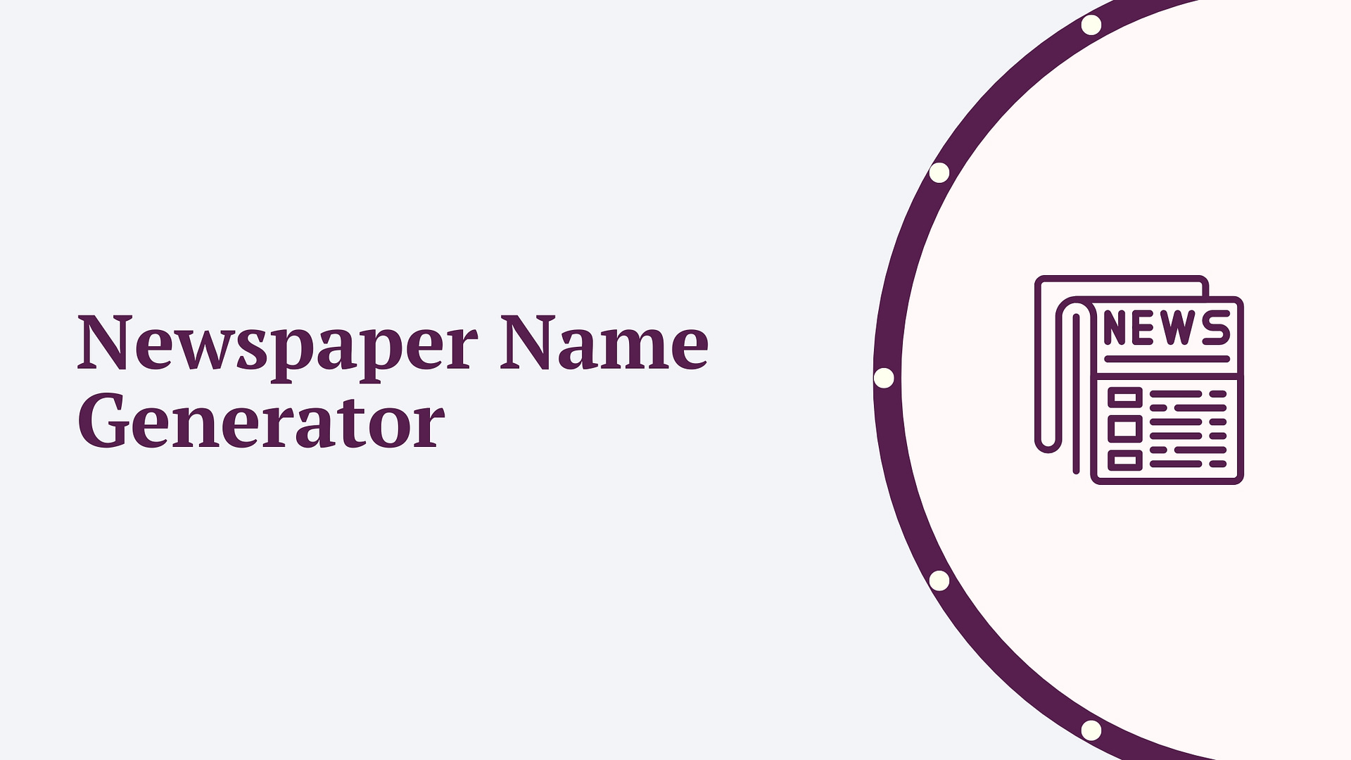 Free AI Newspaper Name Generator - DomainWheel