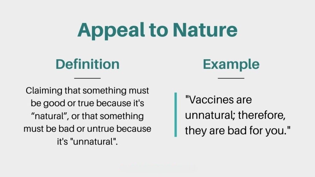 Appeal to Nature Fallacy: Definition and Examples