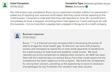 Esusu Rent Review : Rent Reporting and Relief