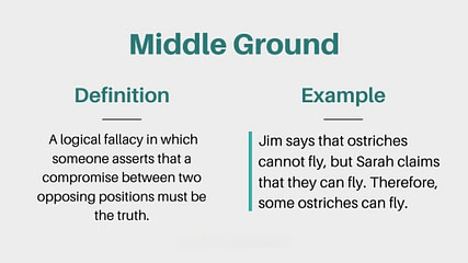 Middle Ground Fallacy: Definition and Examples