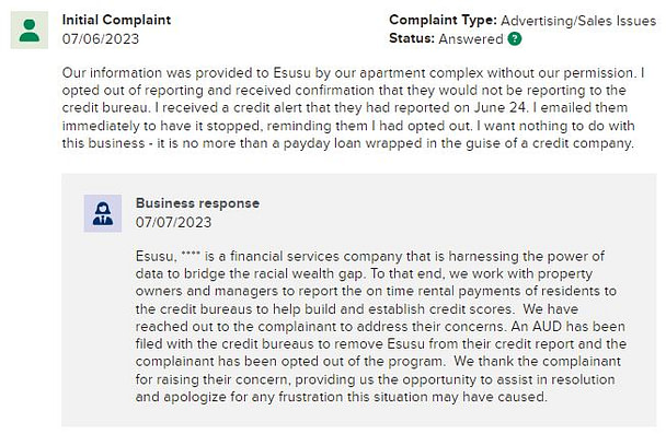 Esusu Rent Review : Rent Reporting and Relief