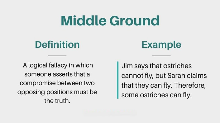 Middle Ground Fallacy: Definition and Examples