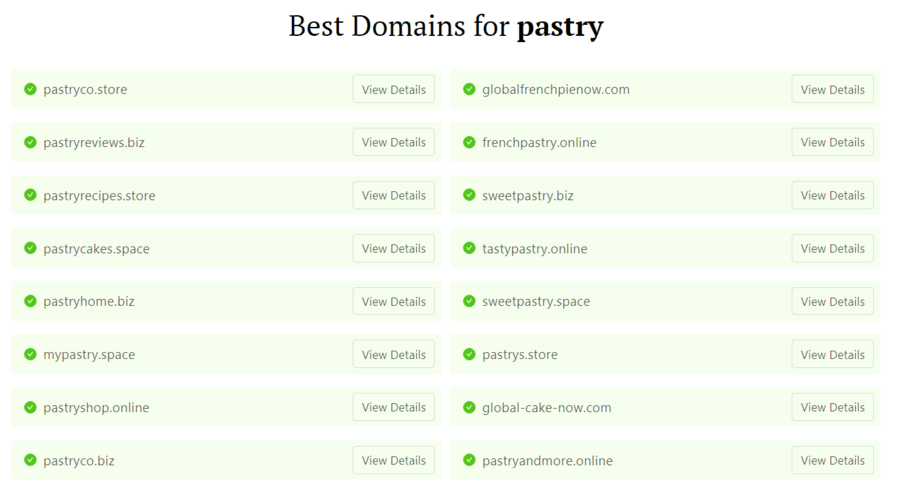 Bakery Name Generator - DomainWheel